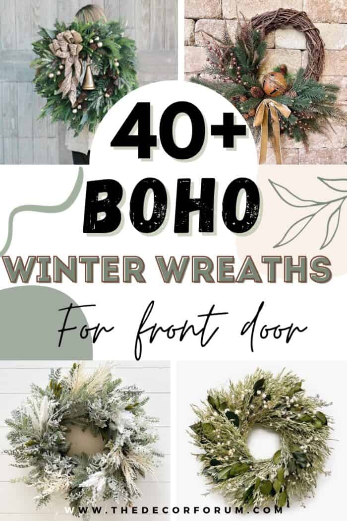 40+ Beautiful Boho Christmas Wreaths For Your Front Door - The Decor Forum